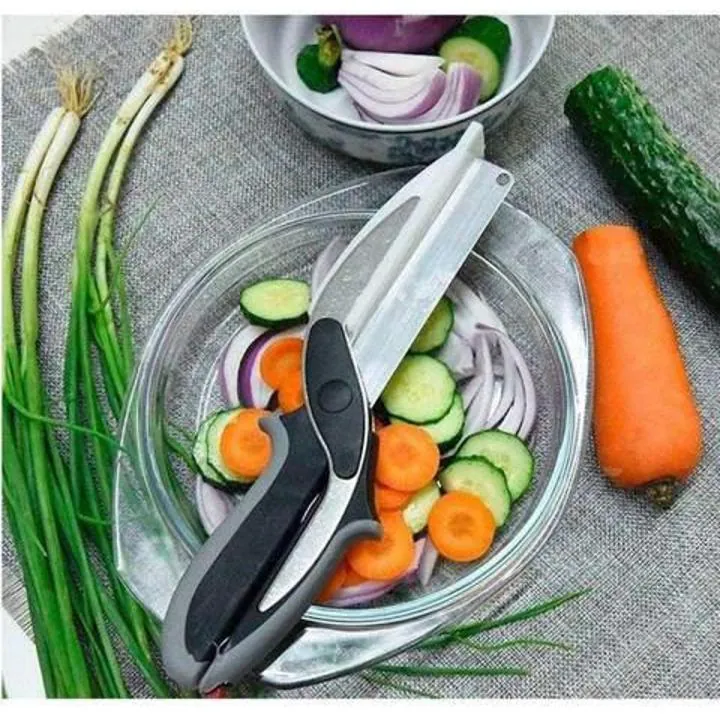 Clever Cutter 2-in-1 Kitchen Scissors | Quick Vegetable, Fruit & Meat ...